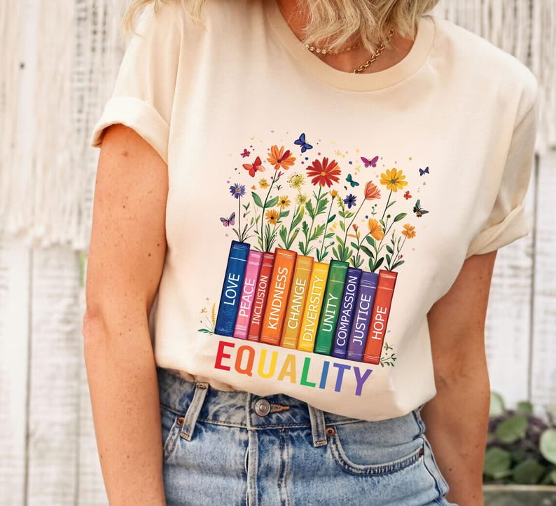 Equal Rights Shirt, Feminist Gift Tee, Peace and Love Shirt, Women’s ...