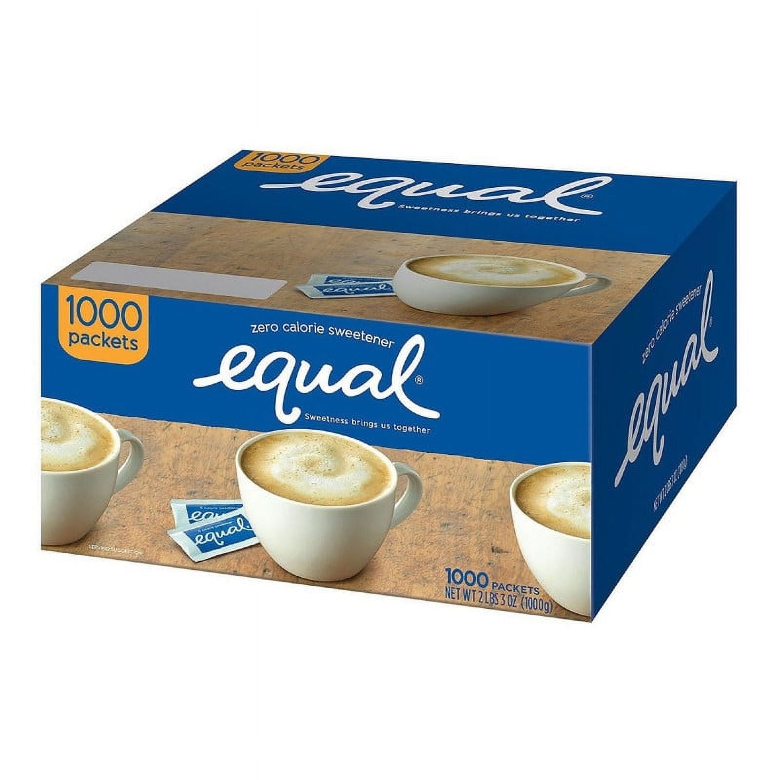 EQUAL Zero Calorie Sweetener Individual Packets, Sugar Substitute, 1000 ...