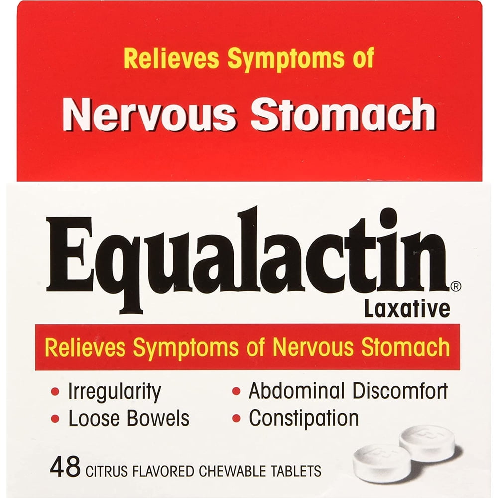Equalactin Laxative Chewable Tablets Citrus Flavored - 48 ct HSA/FSA ...