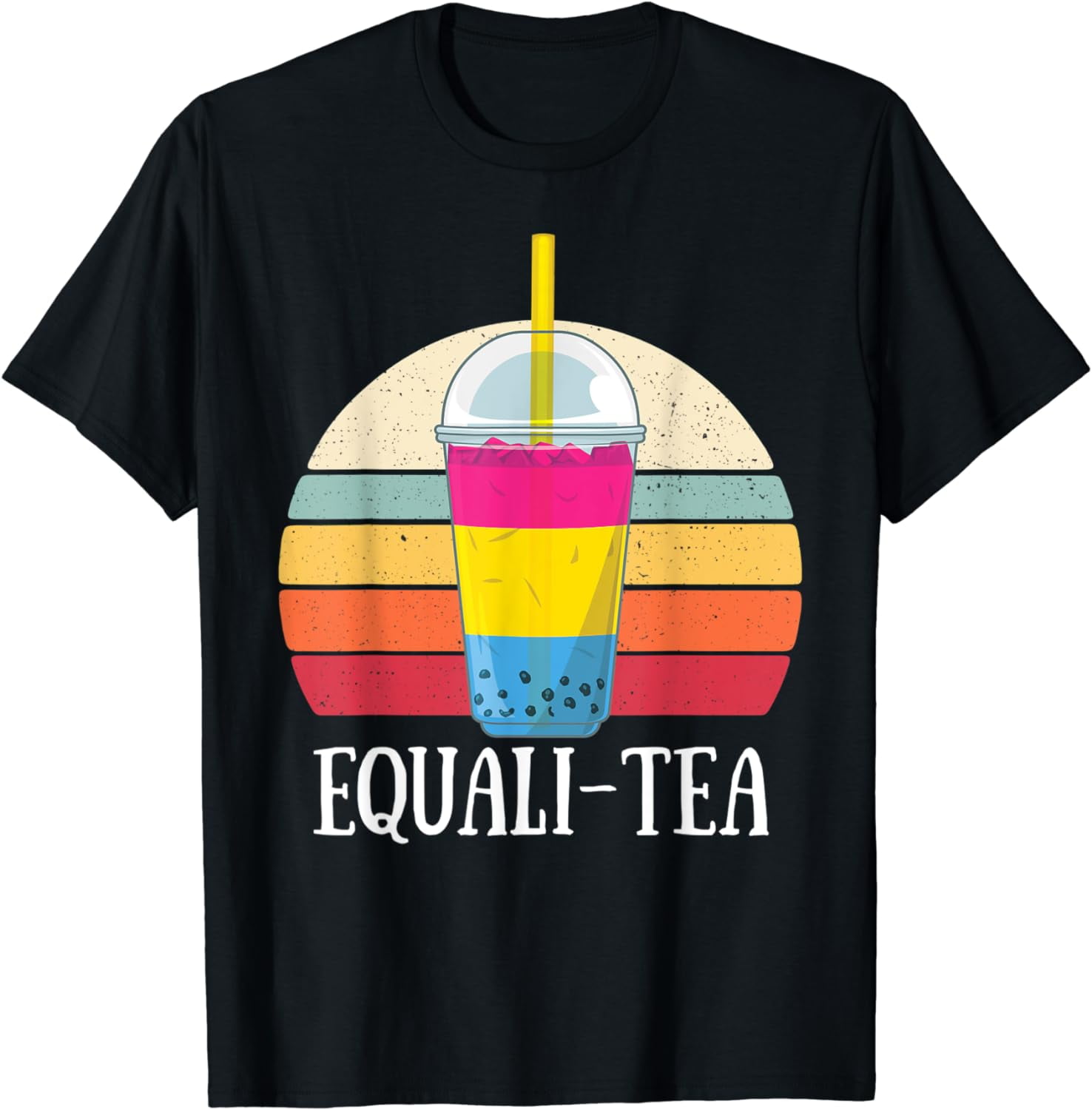 Equalitea Pansexual Pride Bubble Tea LGBT Pan Boba Milk Tea T-Shirt ...