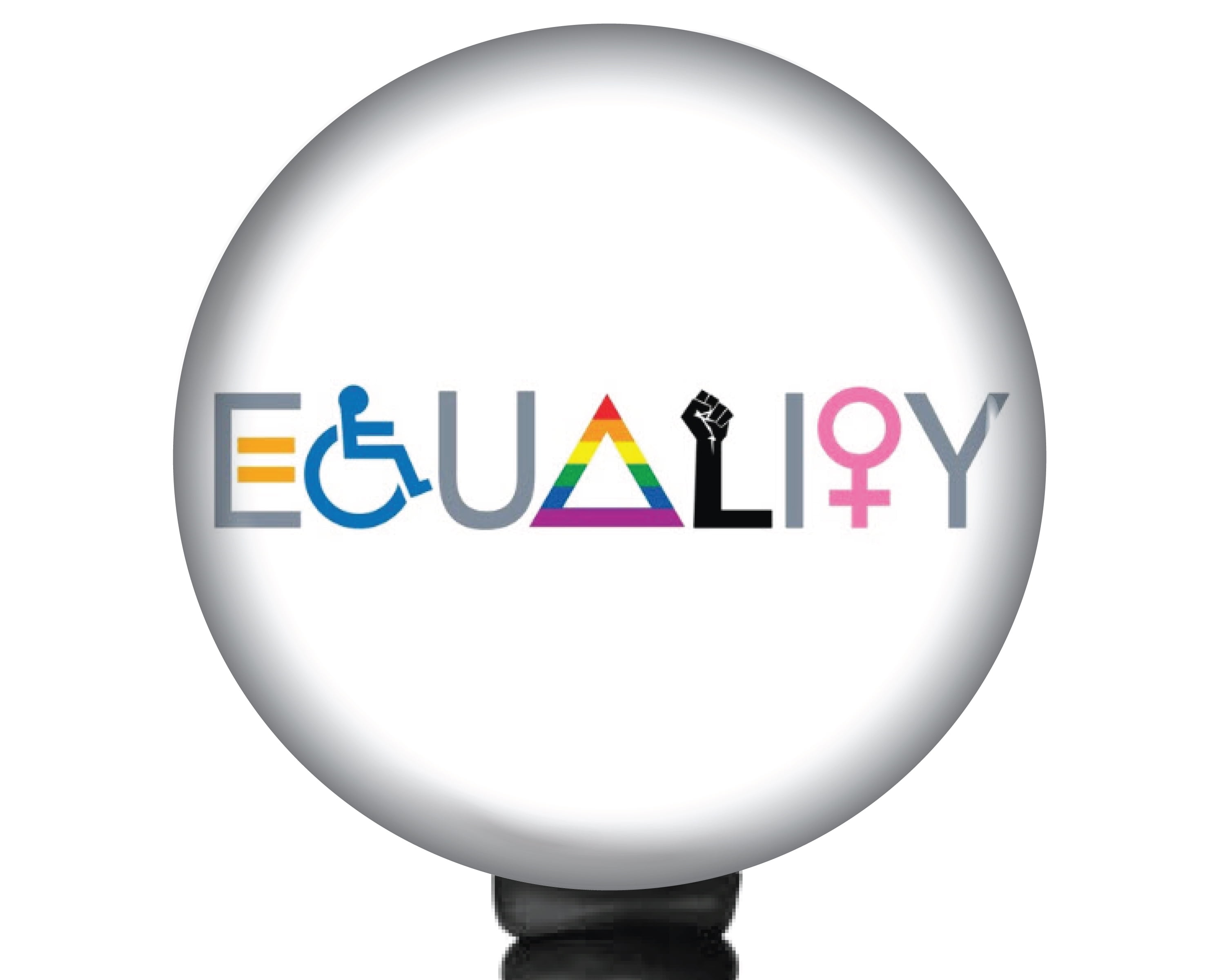 Equality Badge Reel Disabled LGBTQ Black Lives Gender Activist Women's ...