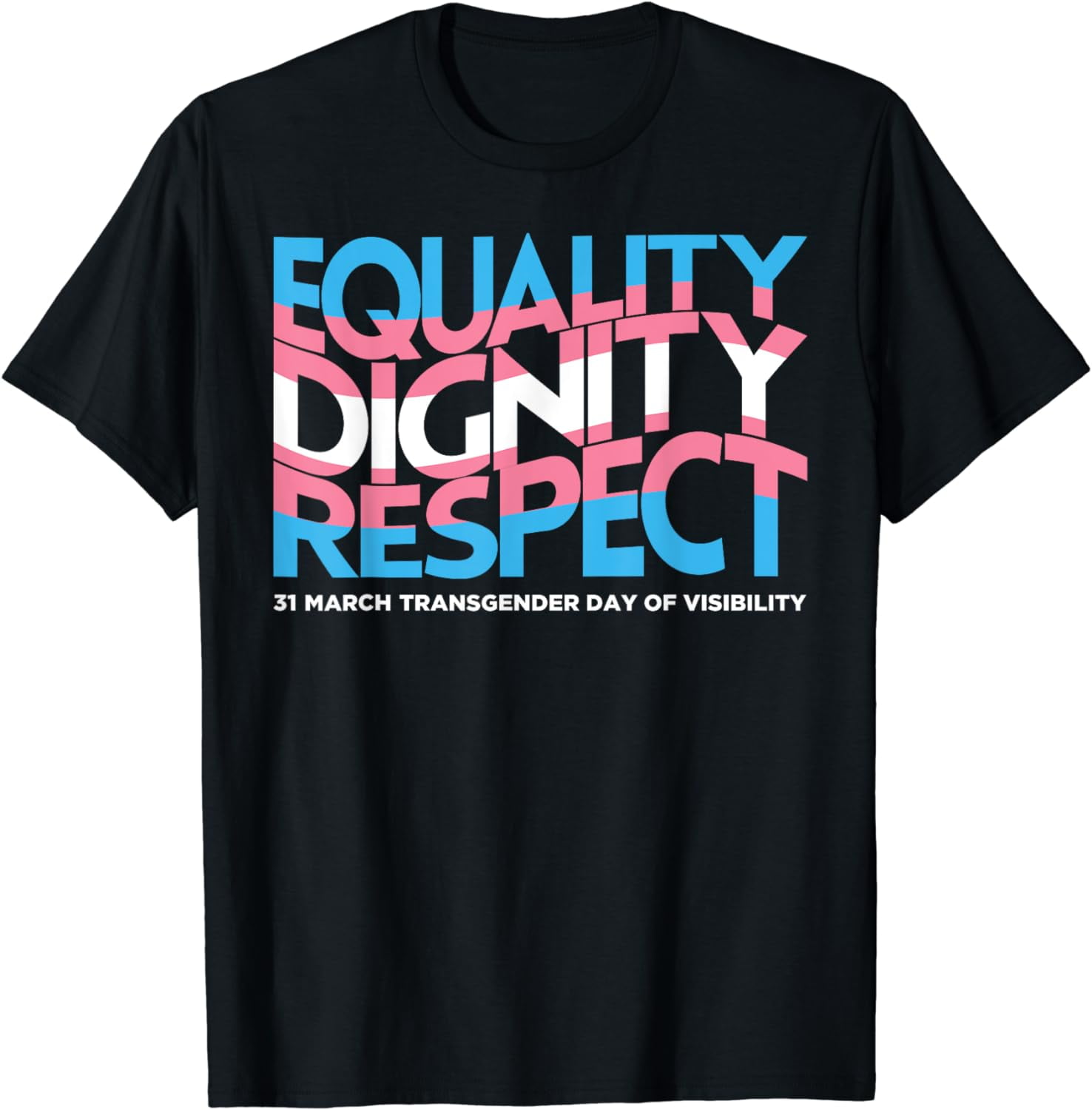 Equality Dignity Respect Pride Transgender Day Of Visibility T-Shirt ...