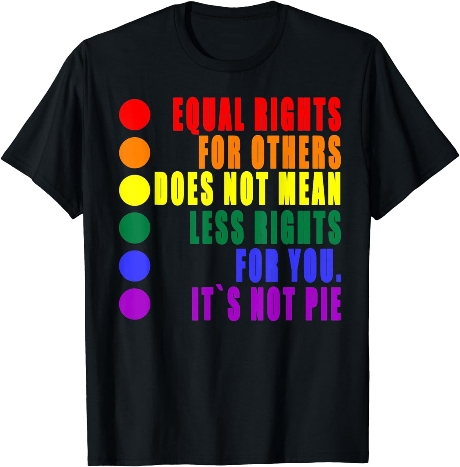Equality - Equal Rights Is Not A Pie - LGBT Rainbow Flag Breathable ...
