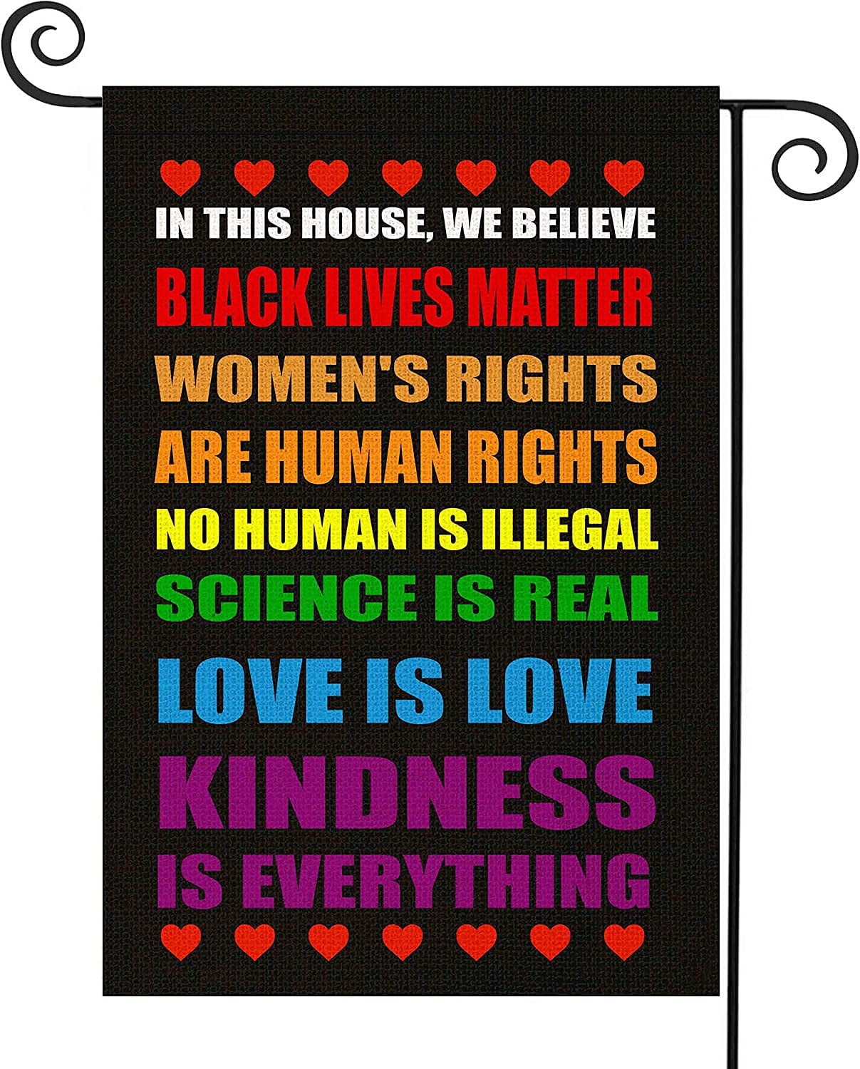 Equality Flag BLM Flag for in This House We Believe Yard Sign, Pride ...