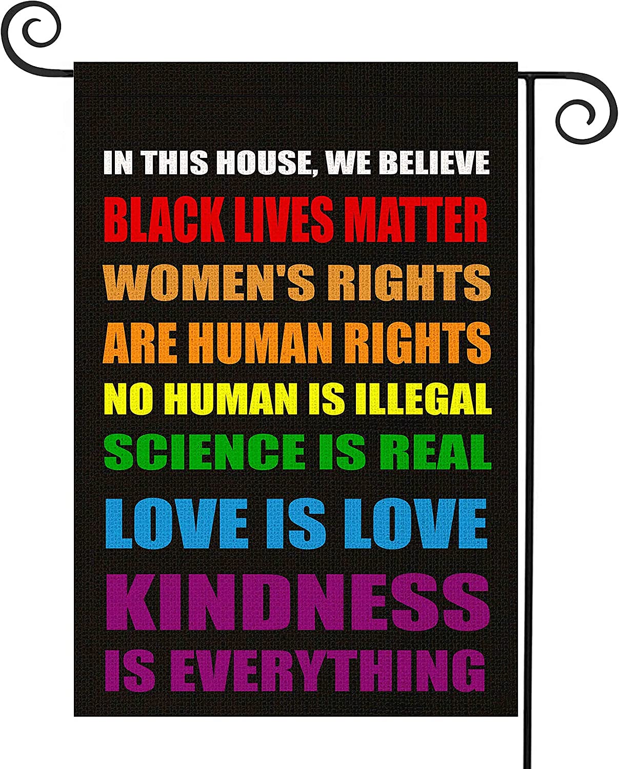 Equality Flag Blm Flag for in This House We Believe Yard Sign, Pride ...