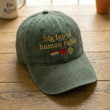 Equality Floral Message Embroidered Washed Cotton Baseball Cap ...