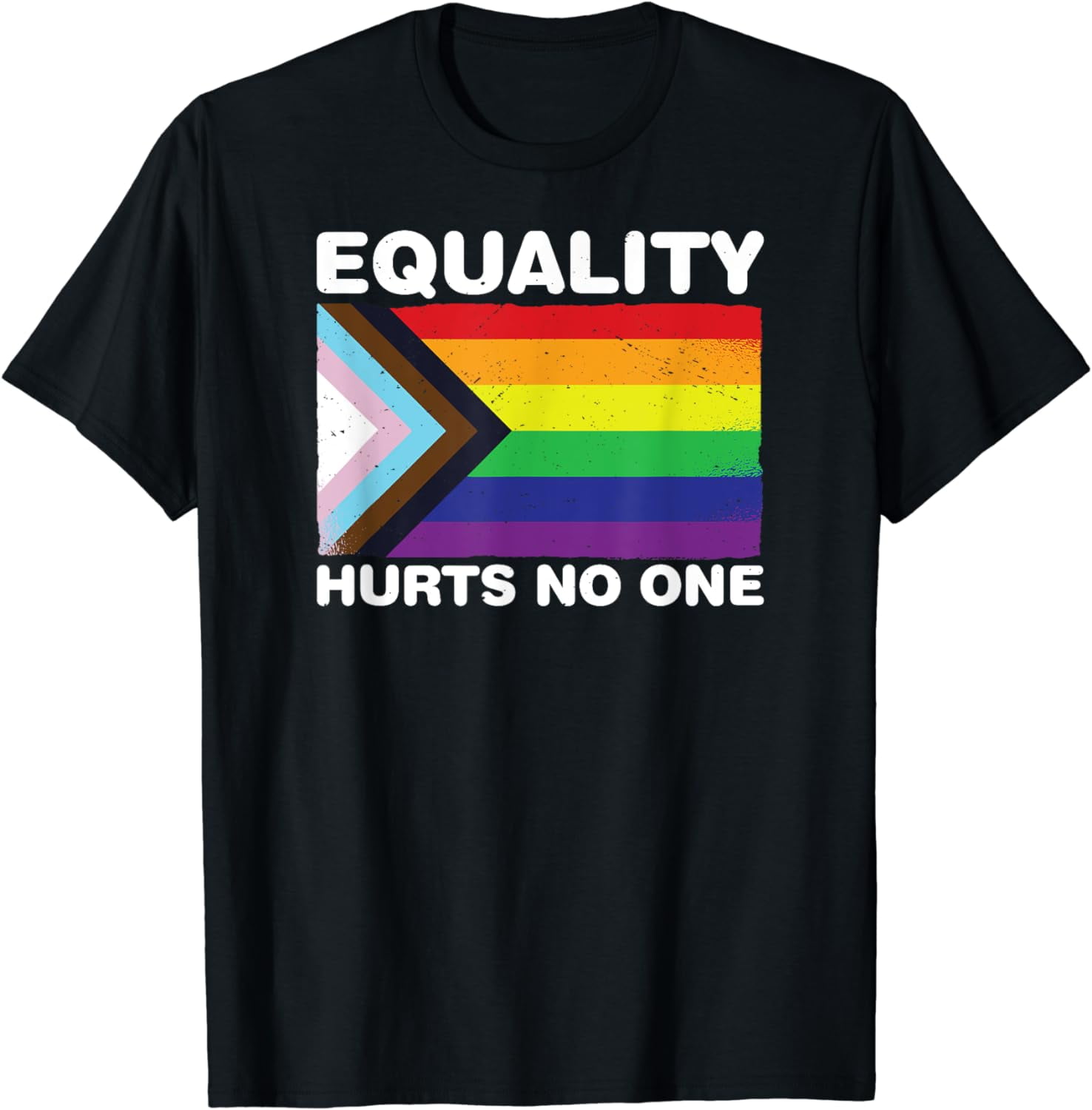 Equality Hurts No One Inclusive Progress Pride Flag T-Shirt - Walmart.com