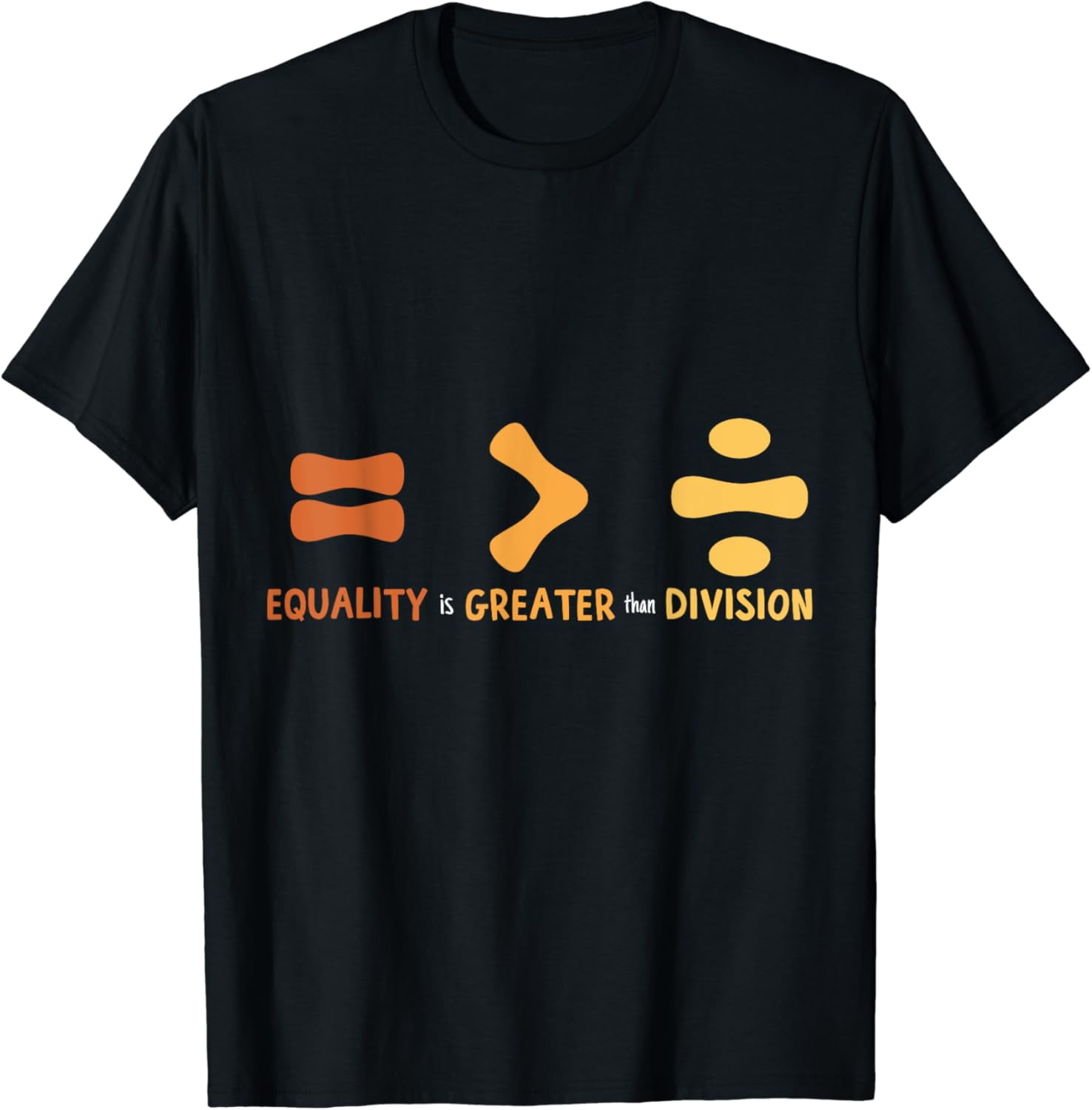 Equality Is Greater Than Division Math Sign Human Rights Funny Creative ...