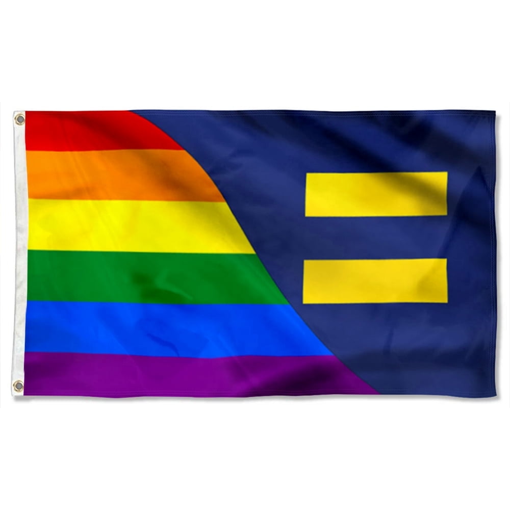 Equality LGBT Flag Rainbow Pride Grommet Flag Banner with Grommets ...