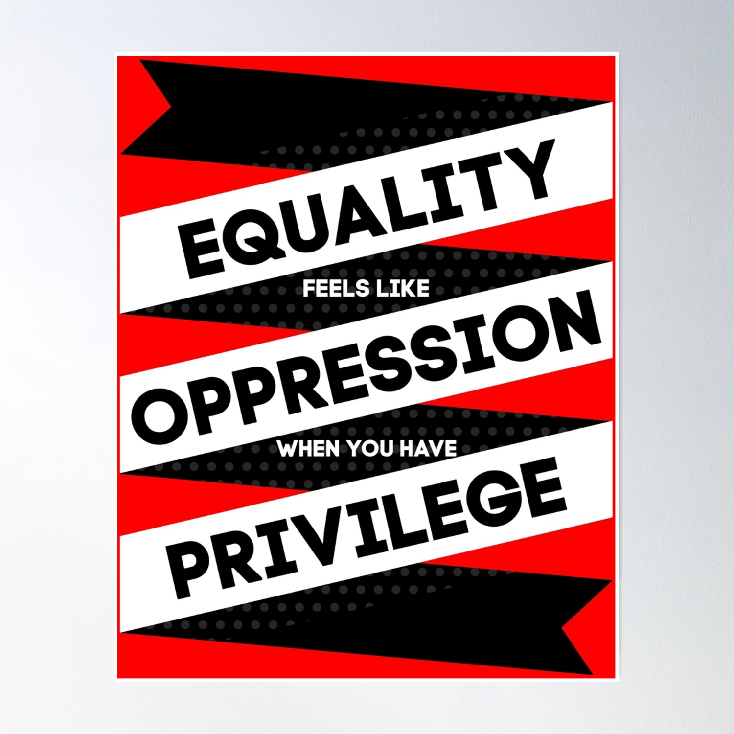Equality Oppression Privilege Poster Wall Art, Modern Wall Decor, 8x12 ...