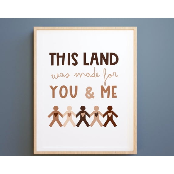 Equality Poster, This Land Was Made For You And Me, Diversity Poster ...