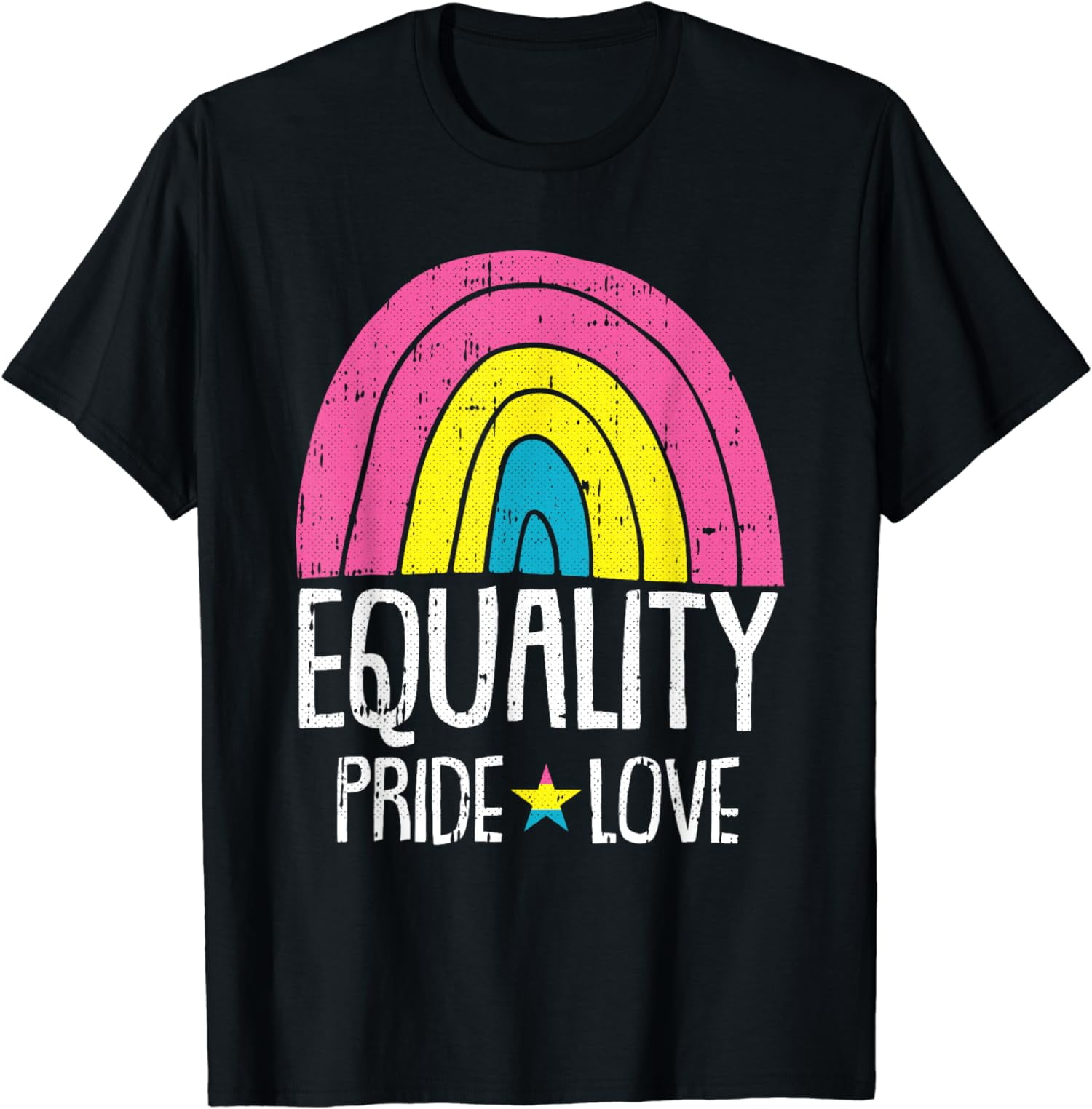 Equality Pride Love Pansexual Rainbow Flag LGBT-Q Ally T-Shirt ...