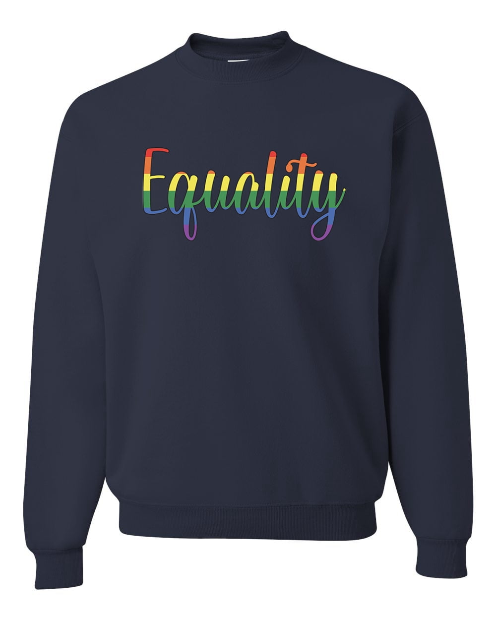 Equality Script Rainbow LGBT Pride Unisex Crewneck Graphic Sweatshirt ...