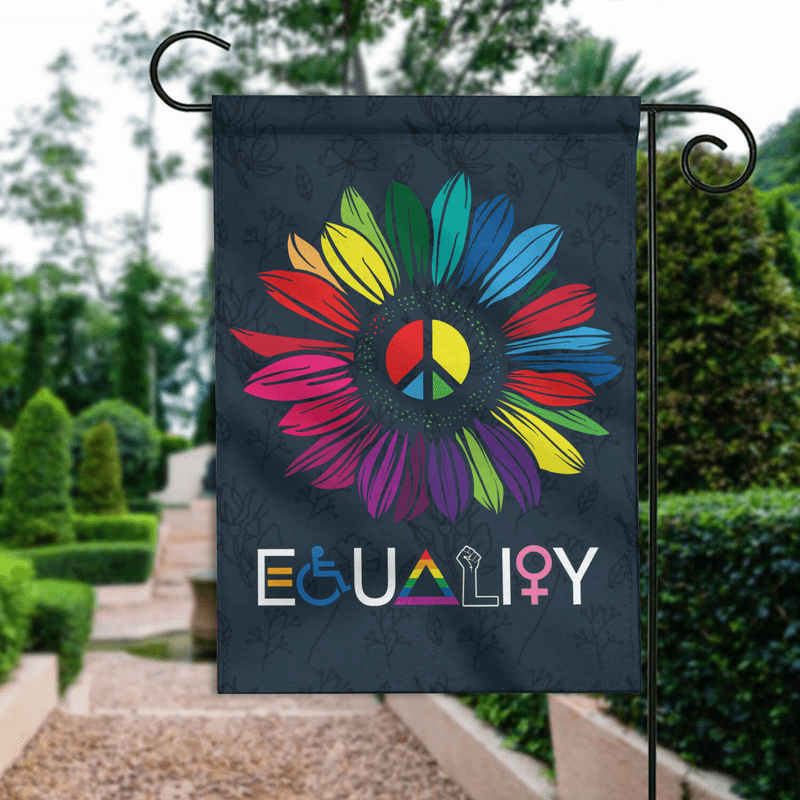 Equality Sunflower Flag Equal Rights Flag Lgbt Flower Flag Sunflower ...