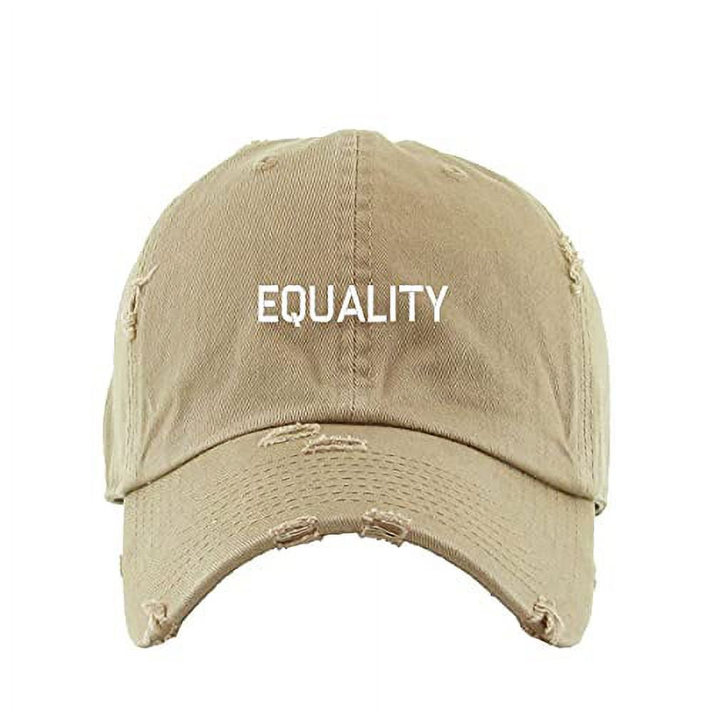 Equality Vintage Baseball Cap Embroidered Cotton Adjustable Distressed ...