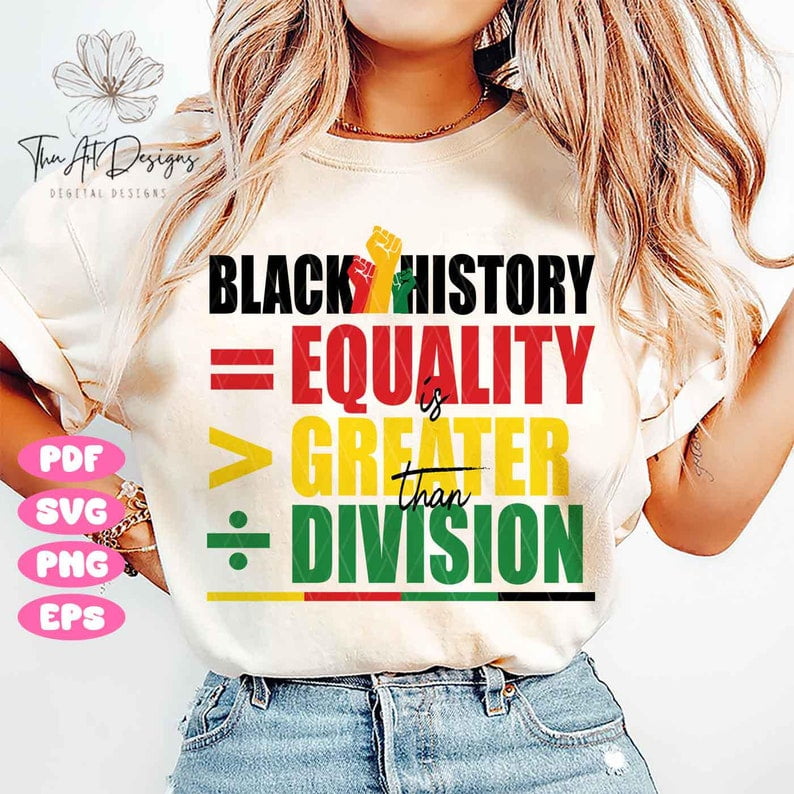 Equality is Greater Than Division Svg, Black History Png, Juneteenth ...