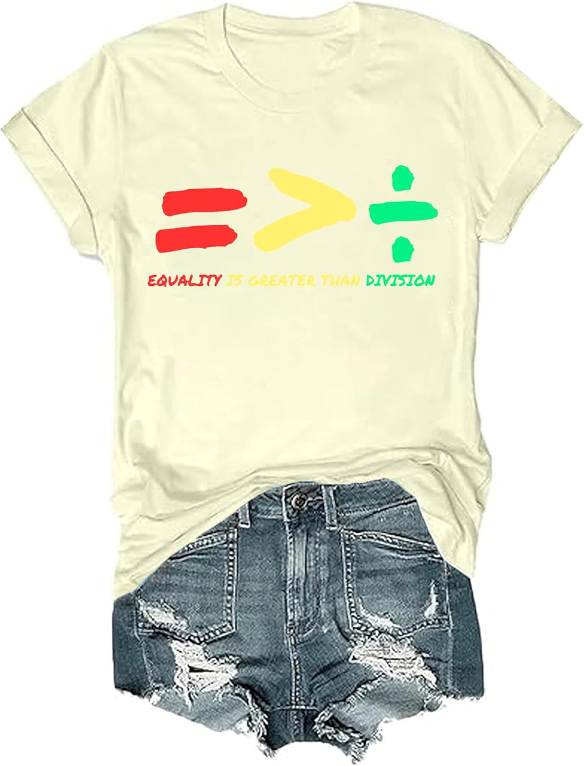 Equality is Greater Than Division Tshirt, Equality is Greater Than ...