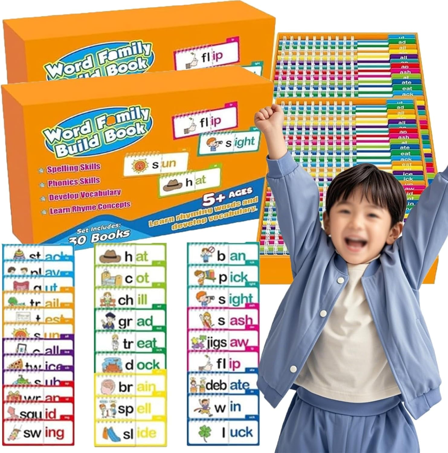 Equalityan 30 Read and Rhyme Flip Books, Word Families, Letter Sounds ...