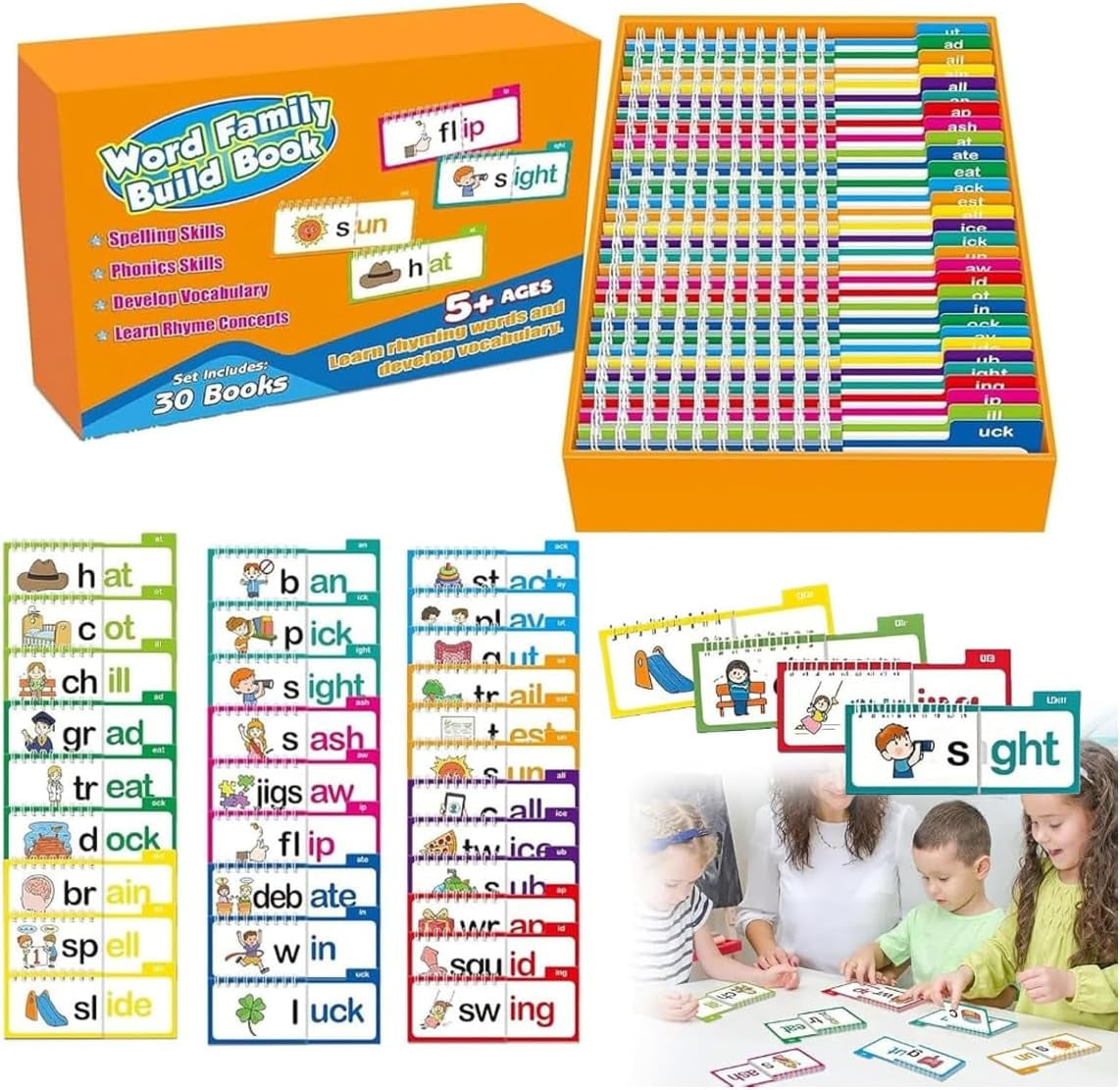 Equalityan 30 Read and Rhyme Flip Books, Word Families, Letter Sounds ...