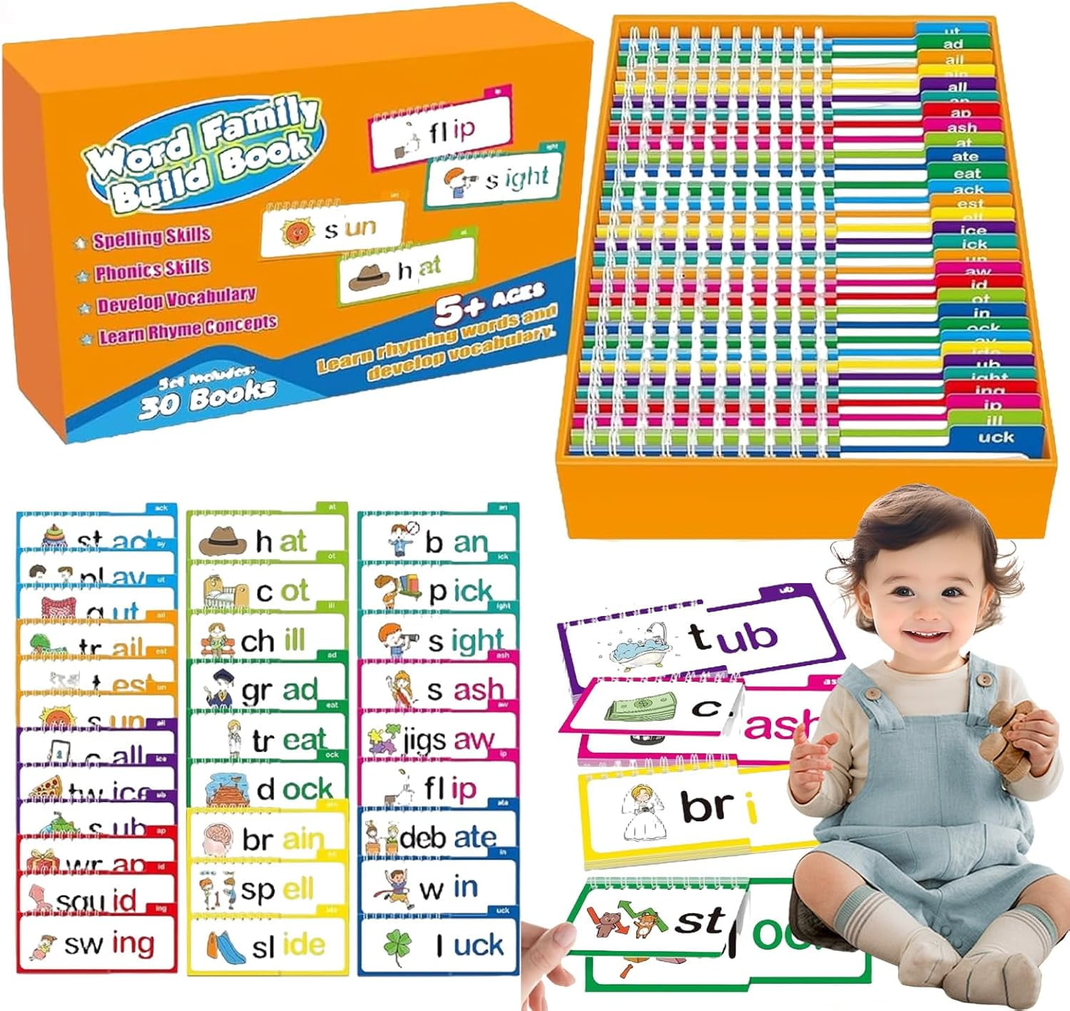 Equalityan 30 Read and Rhyme Flip Books, Word Family Build Book, Word ...