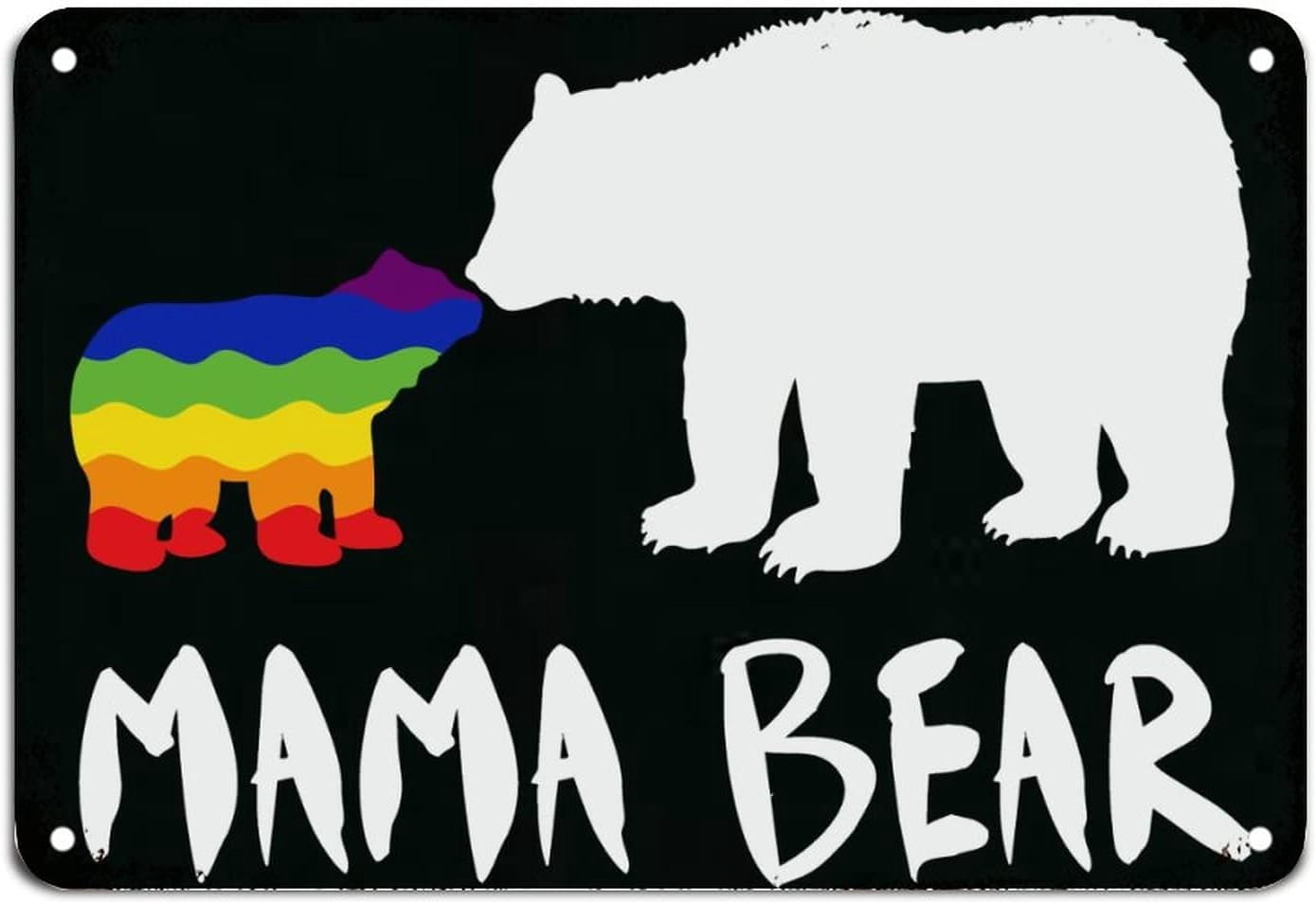 Equalityity LGBTQ Gay Pride Lesbian Metal Tin Sign Mom Bear LGBT Pride ...