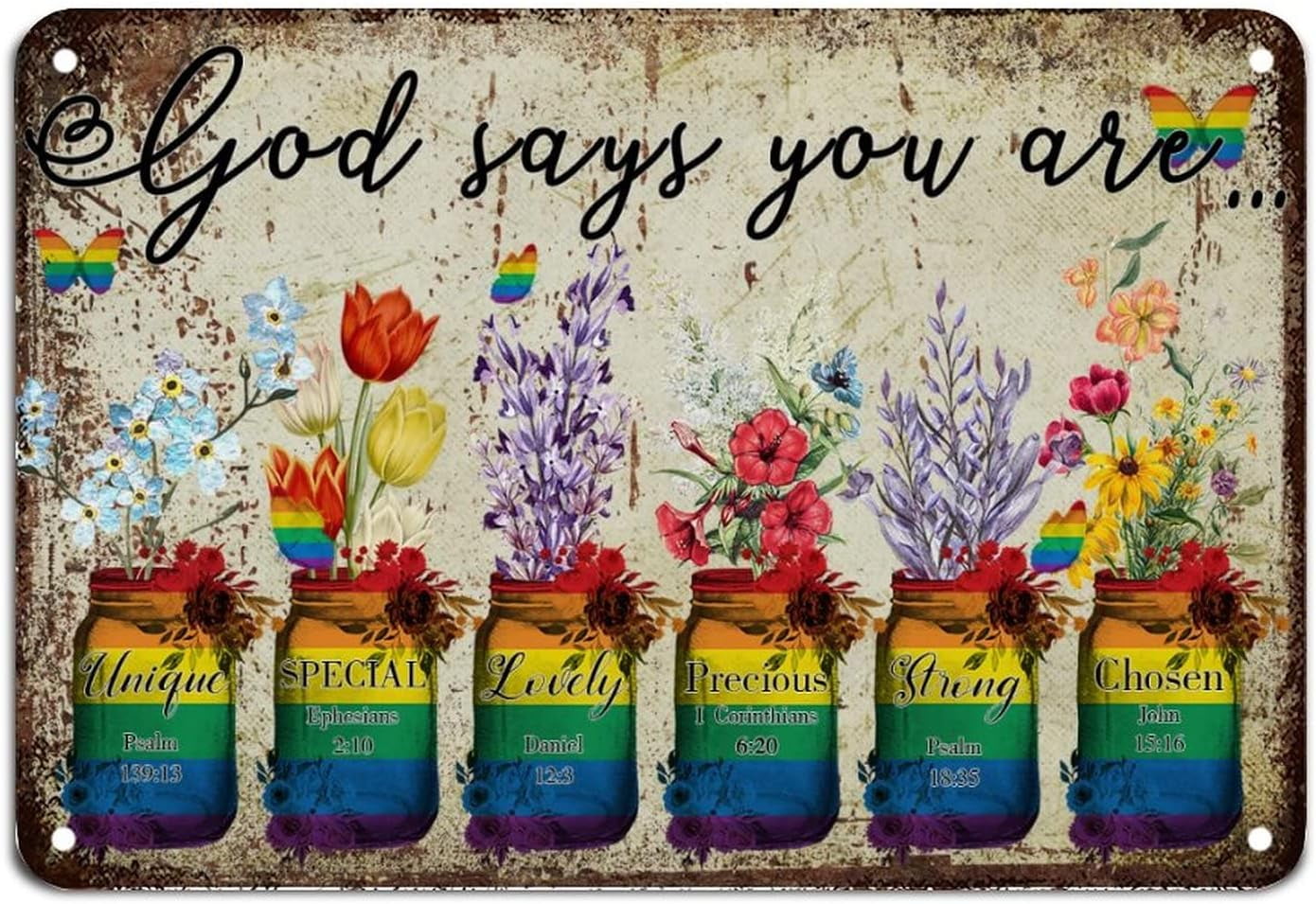 Equalityity LGBTQ Gay Pride Lesbian Signs Bible Verse God Says You are ...