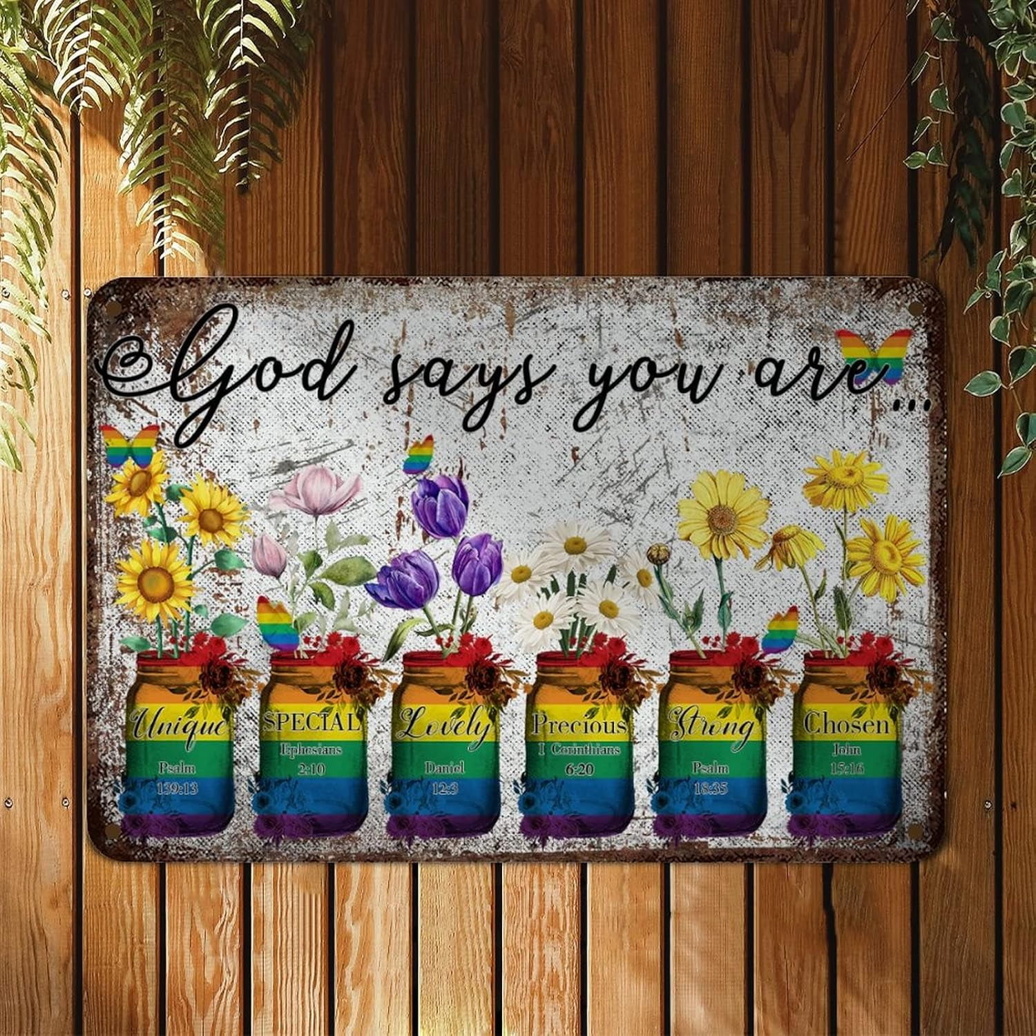 Equalityity LGBTQ Gay Pride Lesbian Signs God Says You are Bible Verse ...