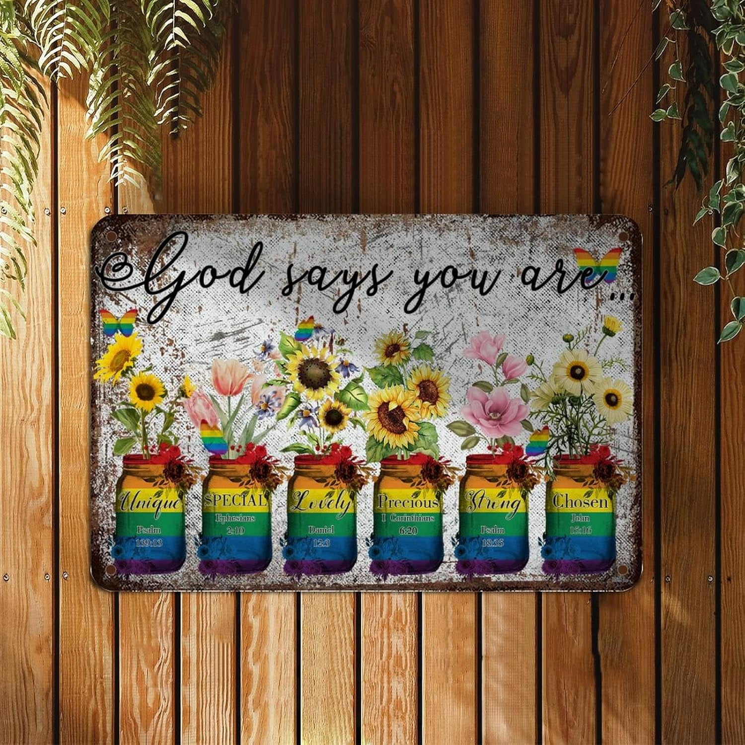 Equalityity LGBTQ Gay Pride Lesbian Signs God Says You are Bible Verse ...