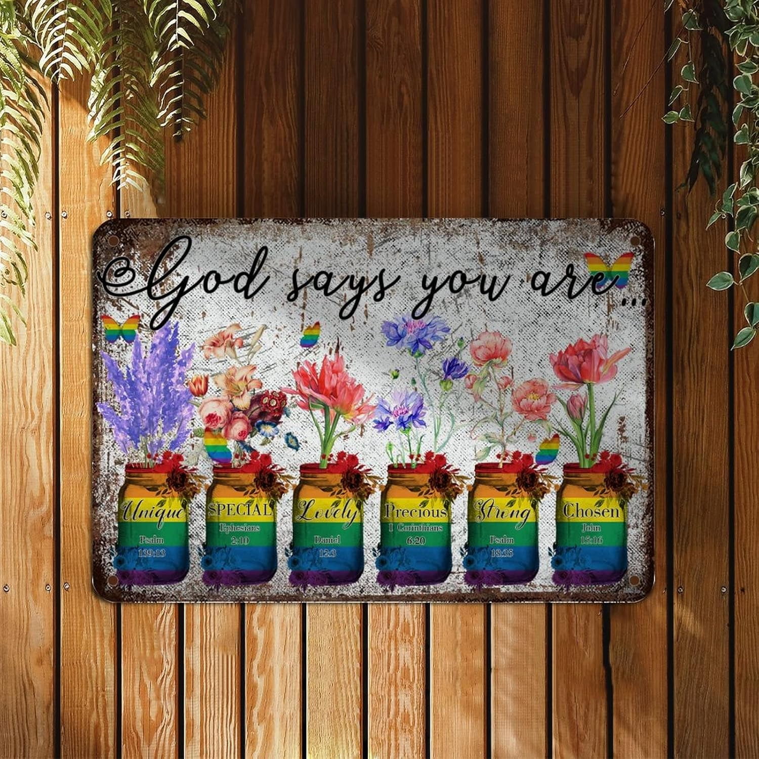 Equalityity LGBTQ Gay Pride Lesbian Signs God Says You are Bible Verse ...