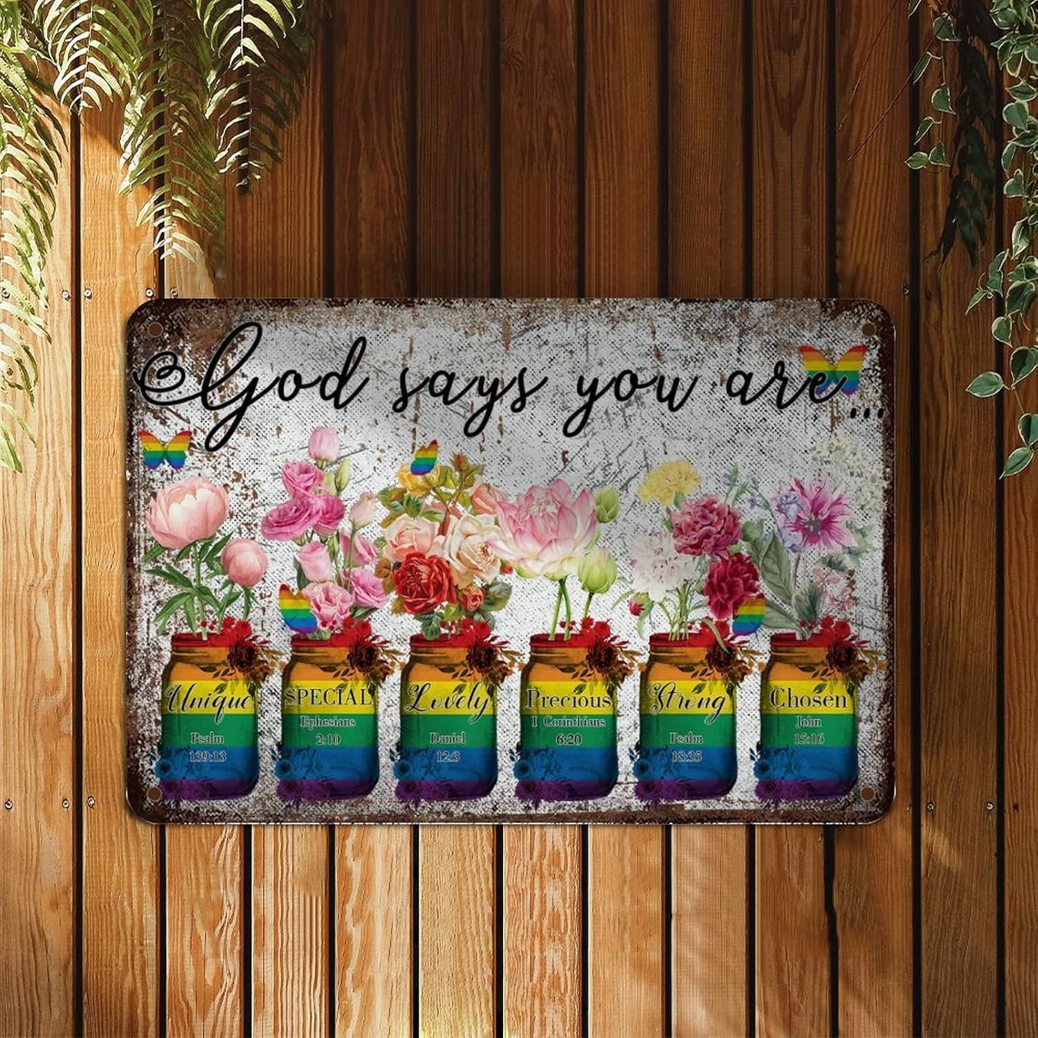 Equalityity LGBTQ Gay Pride Lesbian Signs God Says You are Metal Sign ...