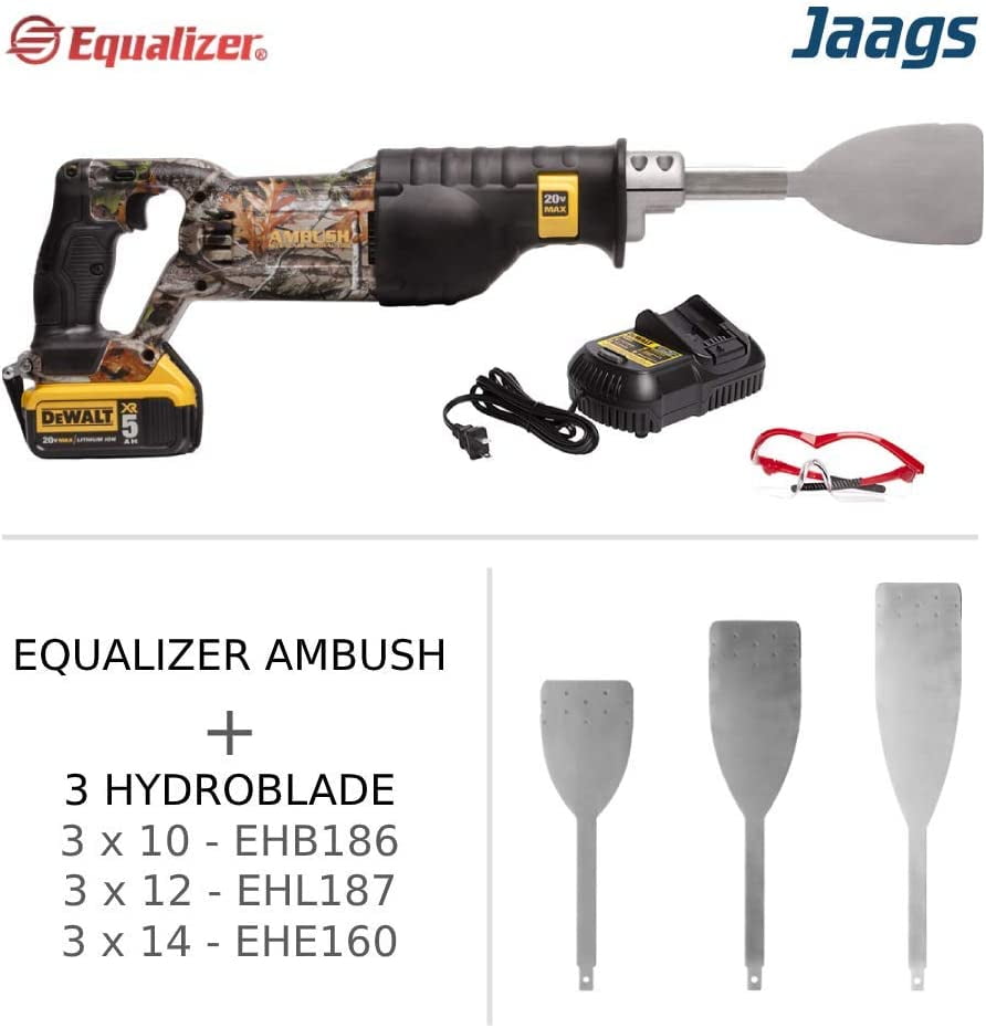 Equalizer Ambush Cordless Urethane Cut-Out Tool Kit with 3 HydroBlades ...