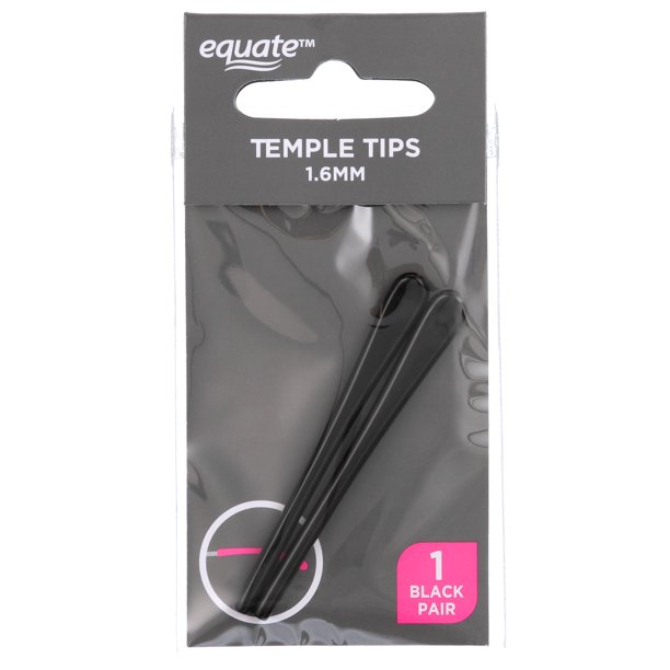 Equate 1.6mm Black Temple Tips - Walmart Business Supplies