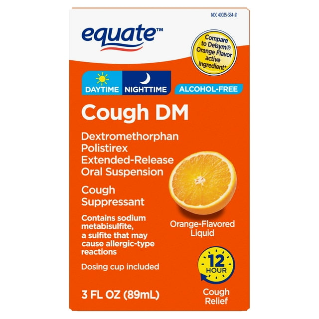Equate 12 Hour Cough DM, Extended-Release Dextromethorphan Oral ...