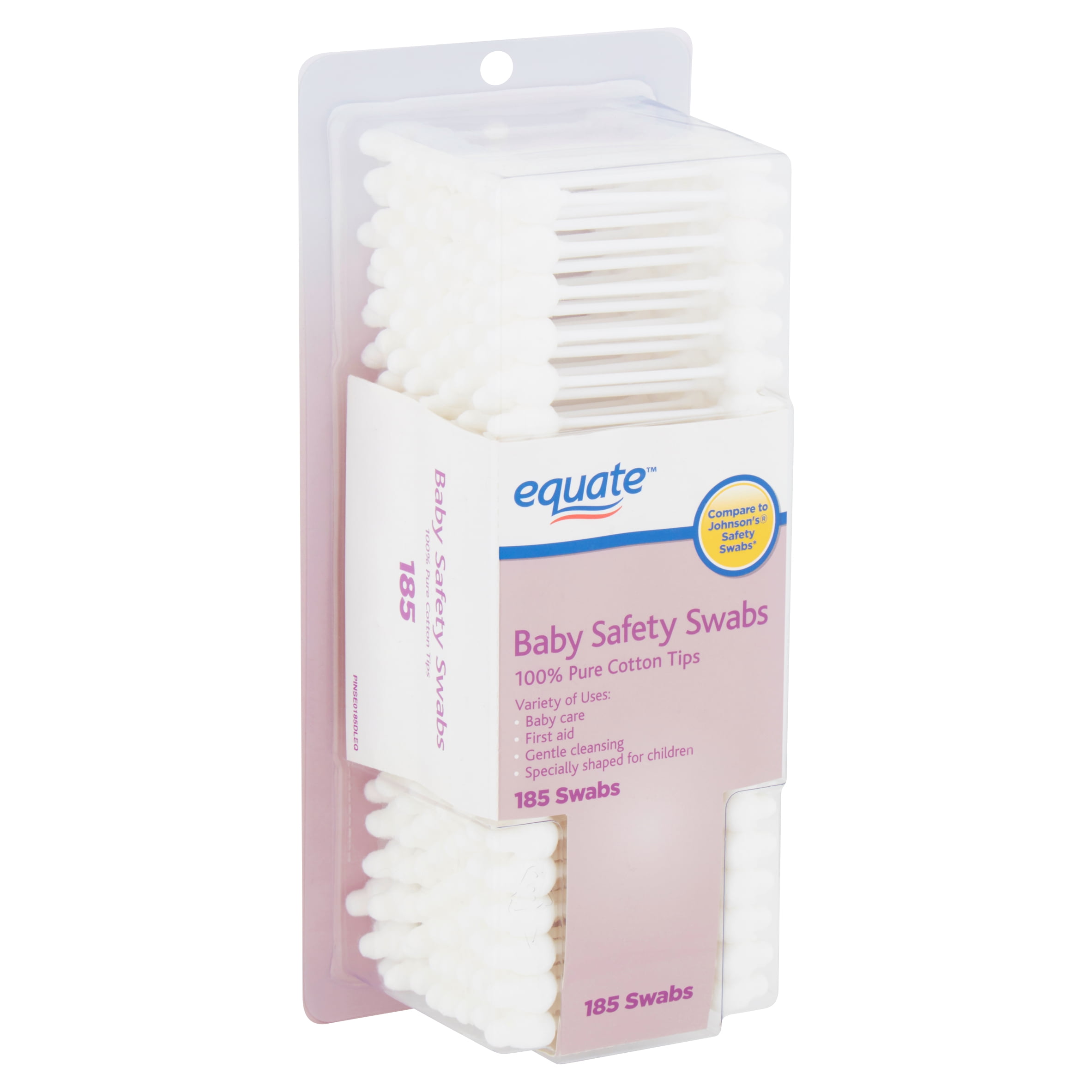 Equate 185ct Baby Safety Cotton Swabs HSA/FSA Eligible - Walmart.com