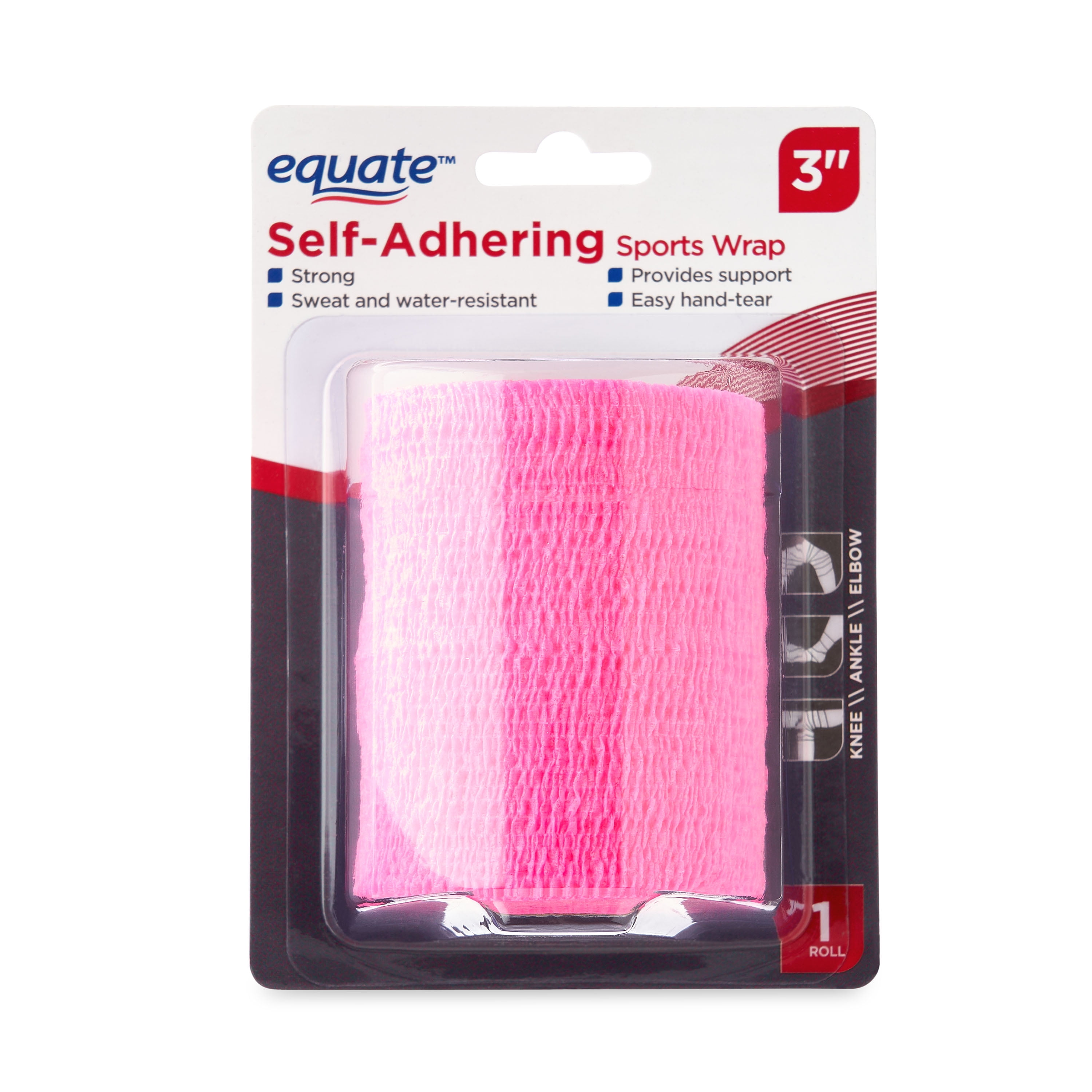 Equate 3" Pink Self-Adhering Sports Wrap, 1 Count - Walmart.com