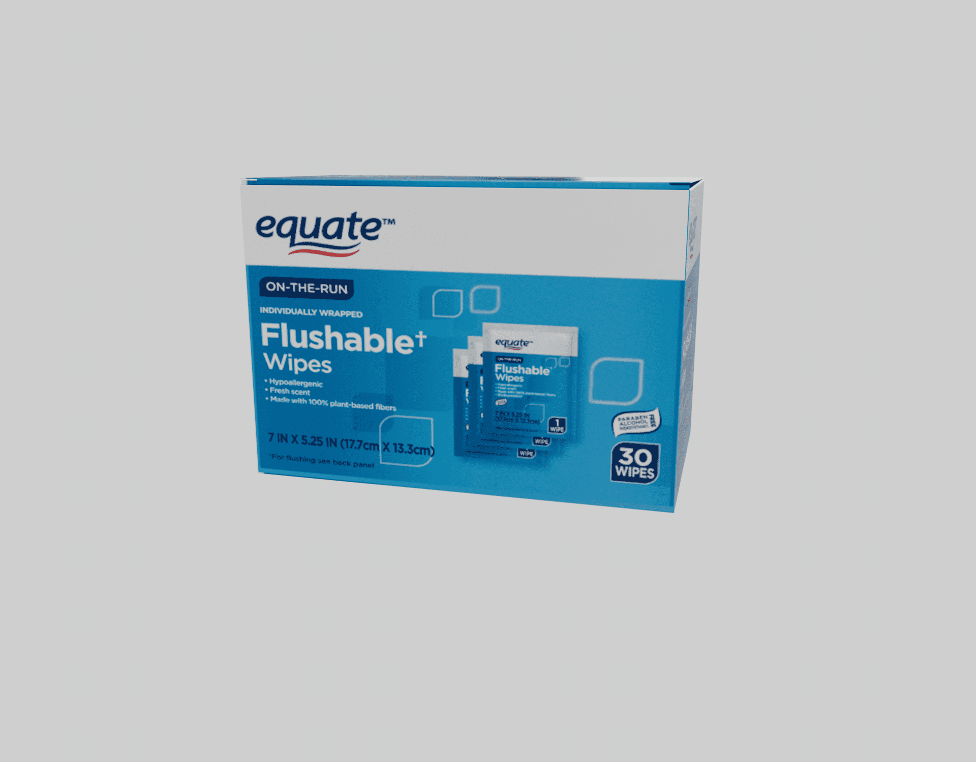 Equate Individually Wrapped Flushable Wipes, Fresh Scent, 30 Wipes HSA ...