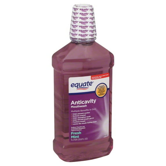 Equate 33.8 Fl. Oz. Eucalyptus Mint Anticavity Mouthwash - Walmart.com