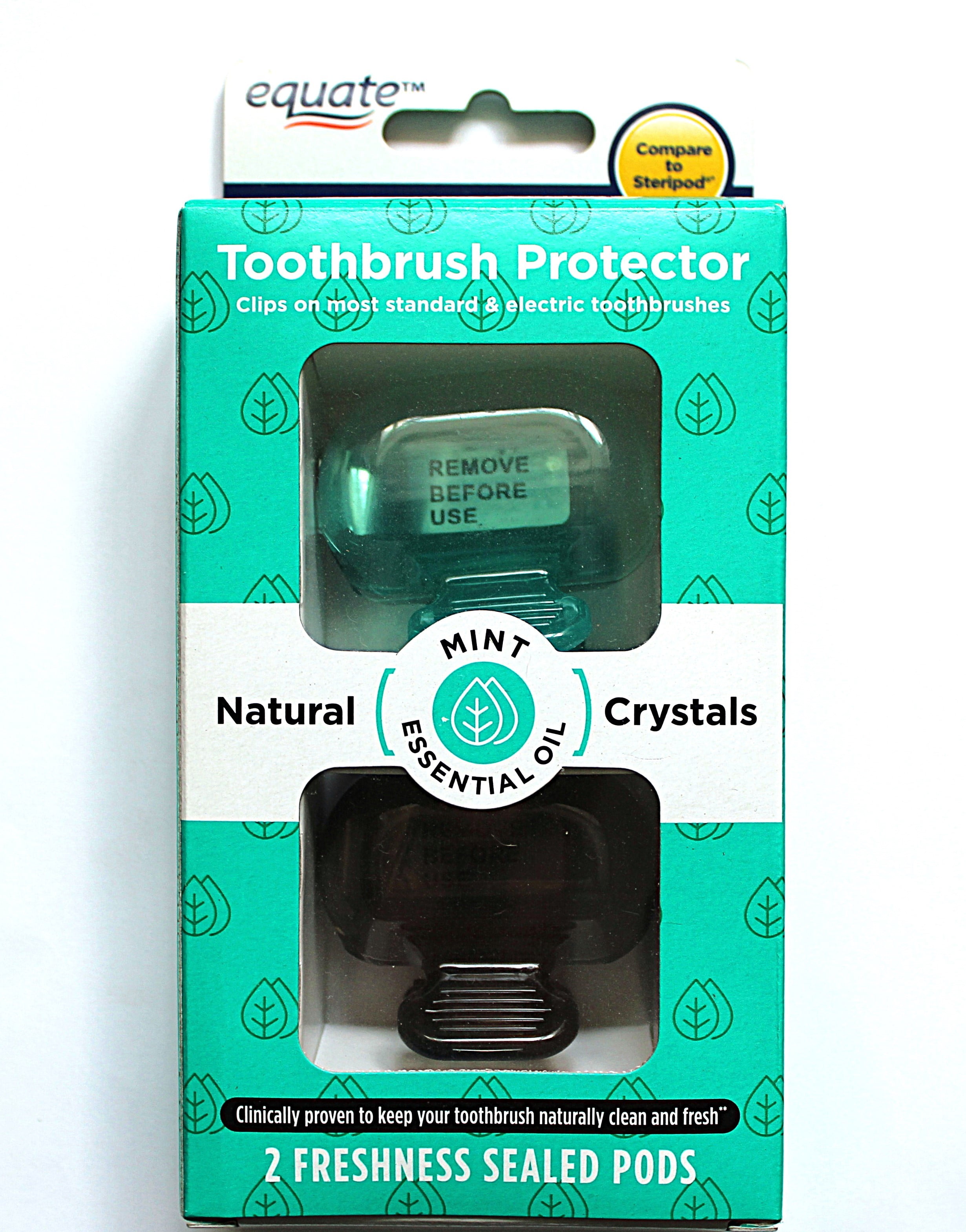 Equate Adult Toothbrush Protector, with Mint, Clips on most Standard ...