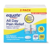 Equate All Day Pain Relief Naproxen Sodium Tablets, 220mg, 2x75 Ct ...