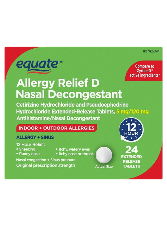 Pseudoephedrine in Allergy Medicine - Walmart.com