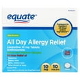 Equate Non-Drowsy All Day Allergy Relief Loratadine 10 mg Tablets ...