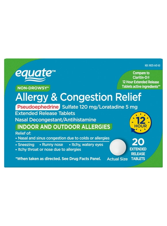 Pseudoephedrine in Allergy Medicine - Walmart.com
