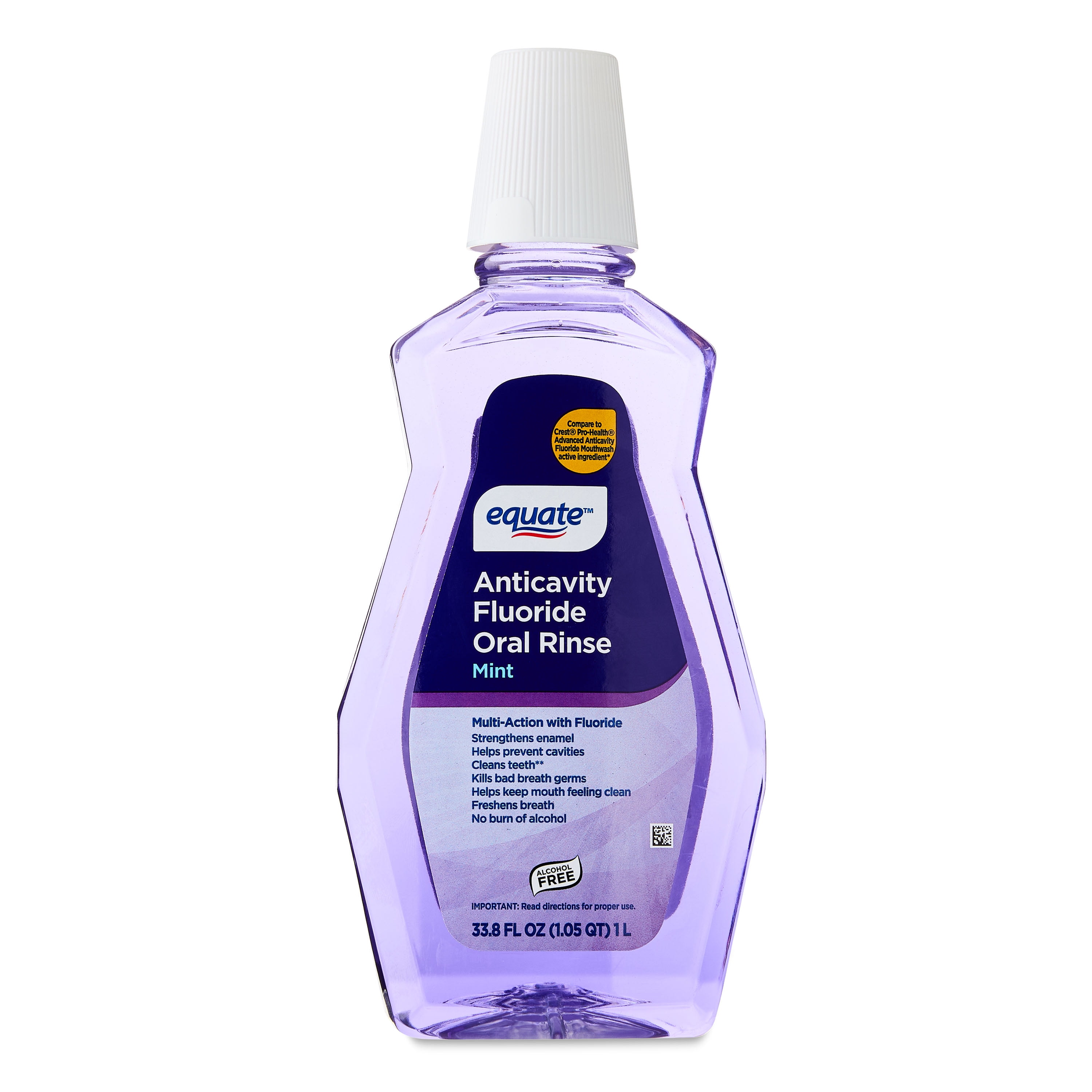 Equate Anticavity Fluoride Oral Rinse Mint 1L Compare to Crest Pro ...