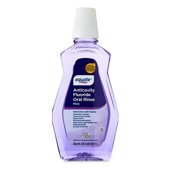 Equate Anticavity Fluoride Oral Rinse Mint 1L Compare to Crest Pro ...