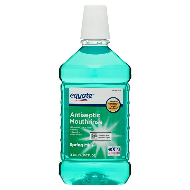 Equate Antiseptic Mouthrinse, Spring Mint, 50.7 fl oz HSA/FSA Eligible - Walmart.com