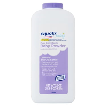 Johnson's Hypoallergenic Lavender Baby Powder with Cornstarch, Talc ...