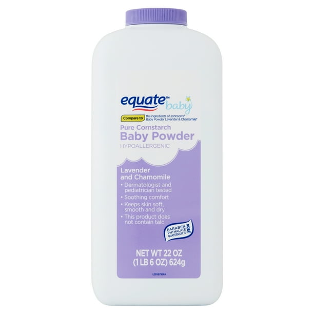 Equate Baby Cornstarch Baby Powder, Lavender and Chamomile Scent, 22 oz ...