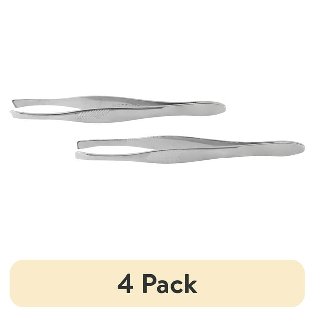 (4 pack) Equate Duo Pack Tweezers, Slant and Square Tip, 2 Count ...