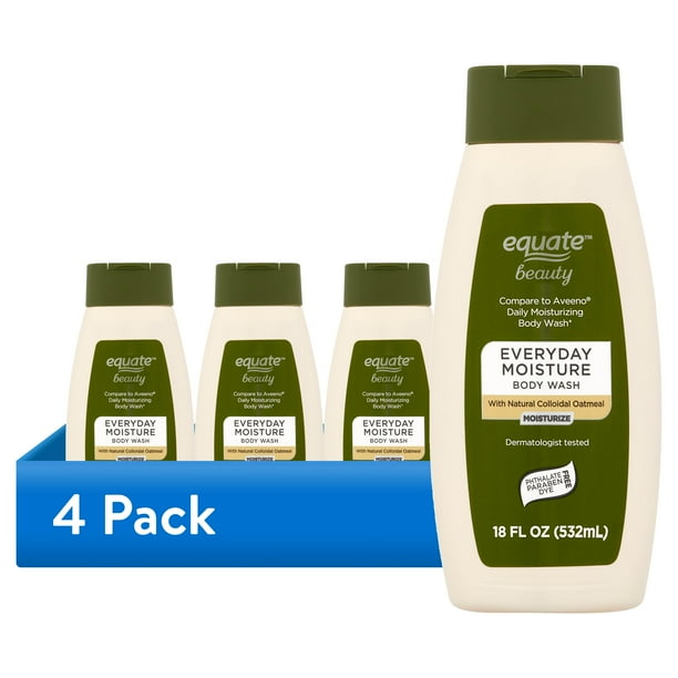 (4 pack) Equate Beauty Everyday Moisture Body Wash, 18 fl. oz ...