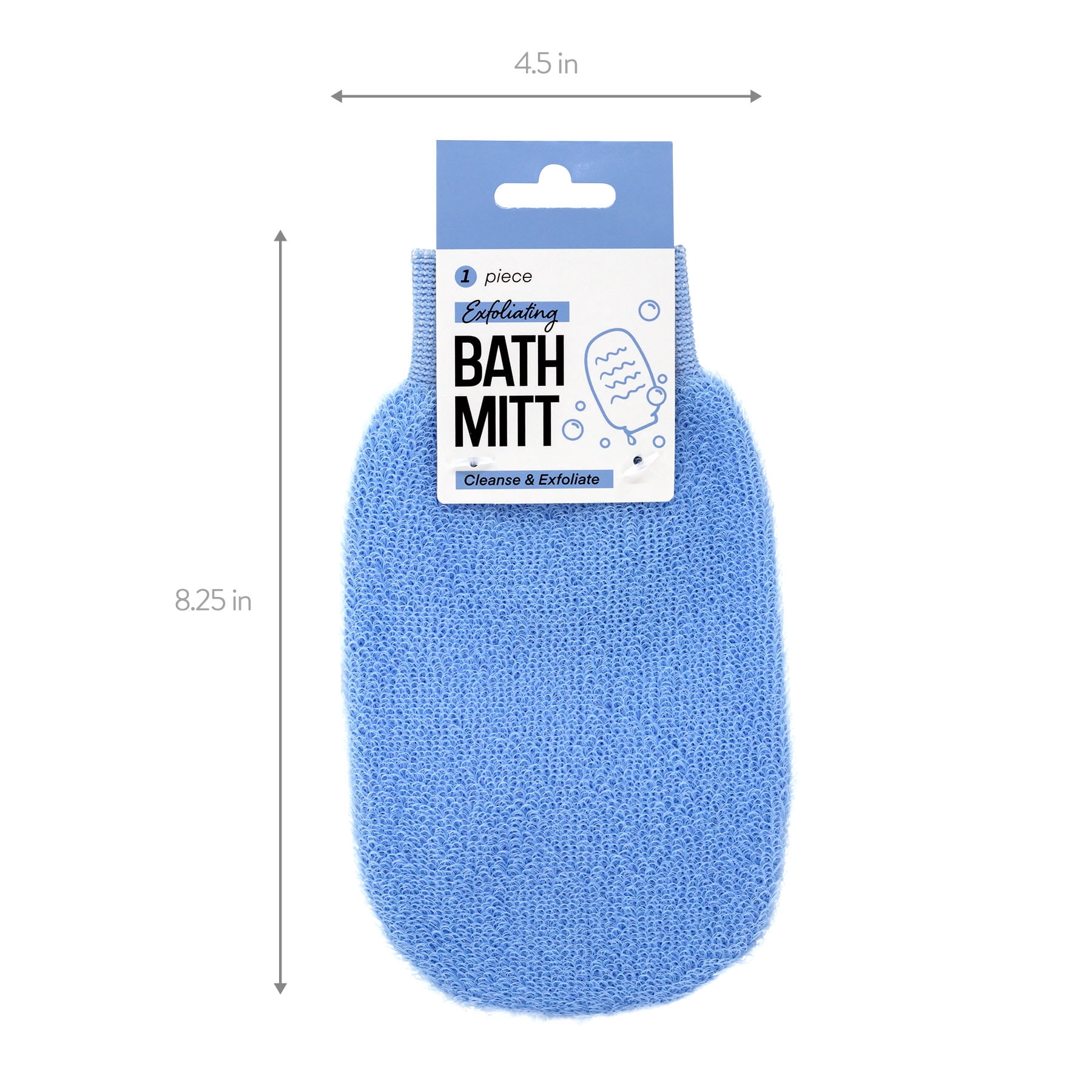 Walmart Exfoliating Bath Mitt, Textured Surface for Gentle Skin ...